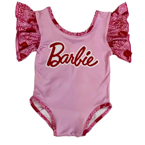 AIER WHOLESALE | Bottoms | New Aier Wholesale Girls Barbie Onesie With Flutter Sleeves In Pink ...
